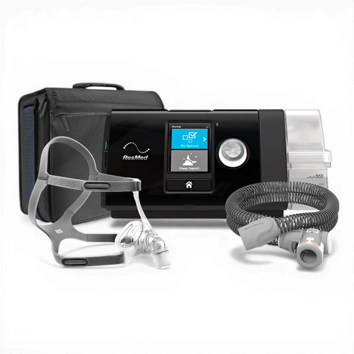 Auto CPAP AirSense 10 Resmed con Tubo Calefaccionado y Mascarilla Nasal ...